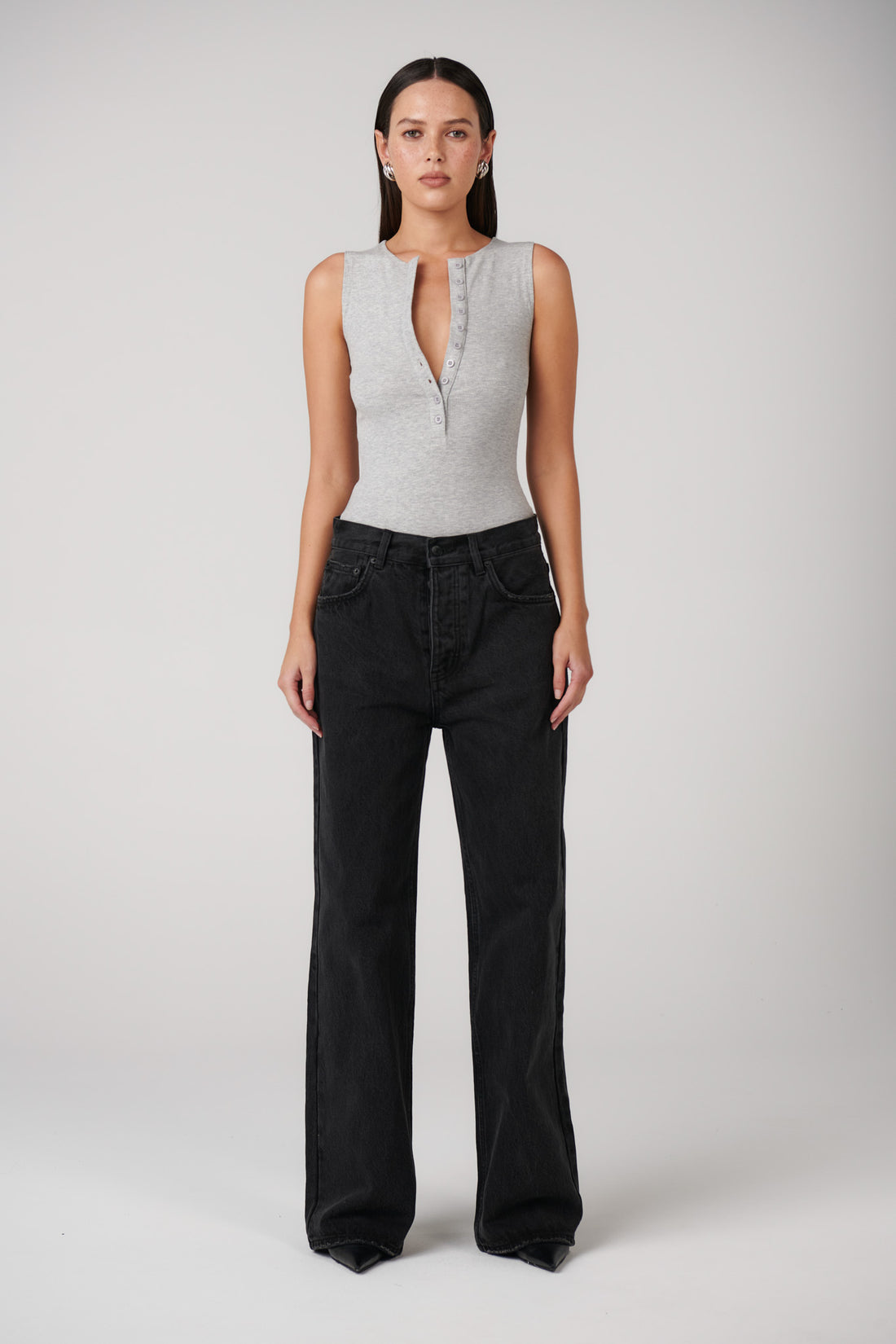 AURORA BODYSUIT - GREY MARLE – Bayse Brand