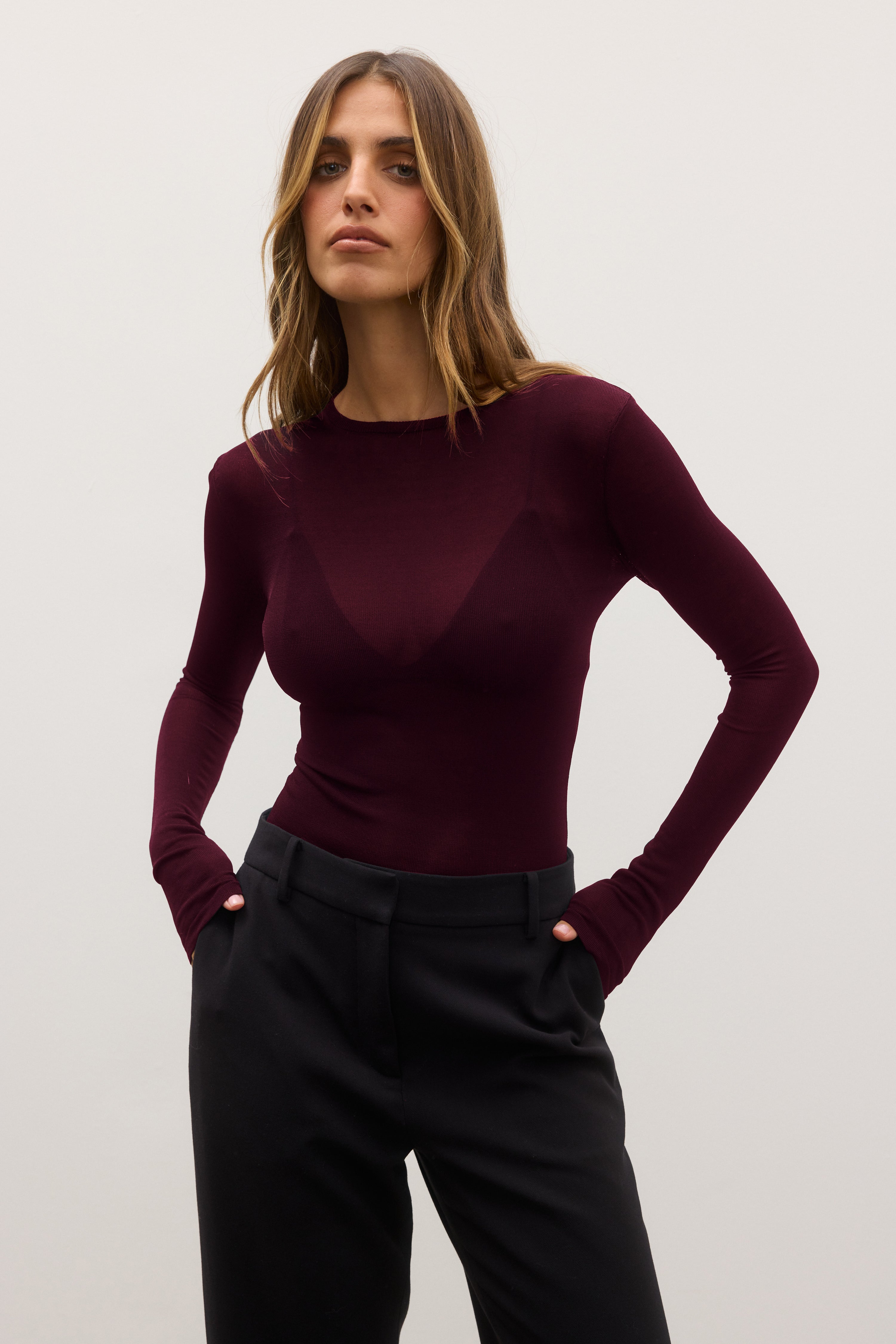 STEVIE TOP - PLUM – Bayse Brand