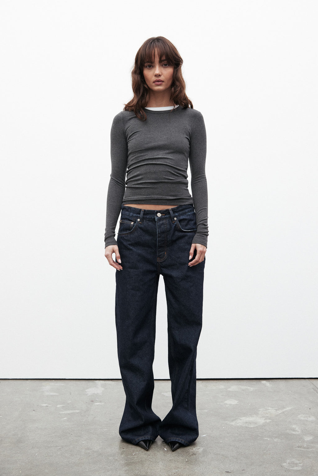 NYLA TOP - DARK HEATHER GREY – Bayse Brand